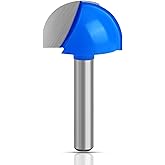 Rannb Core Box Router Bit 1 1/2" Cutting Dia 1/2" Shank Round Nose ...