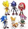 Sonic the Hedgehog Action Figures – 6-Pack Collectible Figures with ...