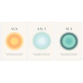 Amazon.com: JCFOAS Sun Salt and Sea Aura Posters Coastal Canvas Wall ...