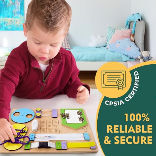 Timo Toys Highly Educational Montessori Busy Board for Toddlers - Learn ...