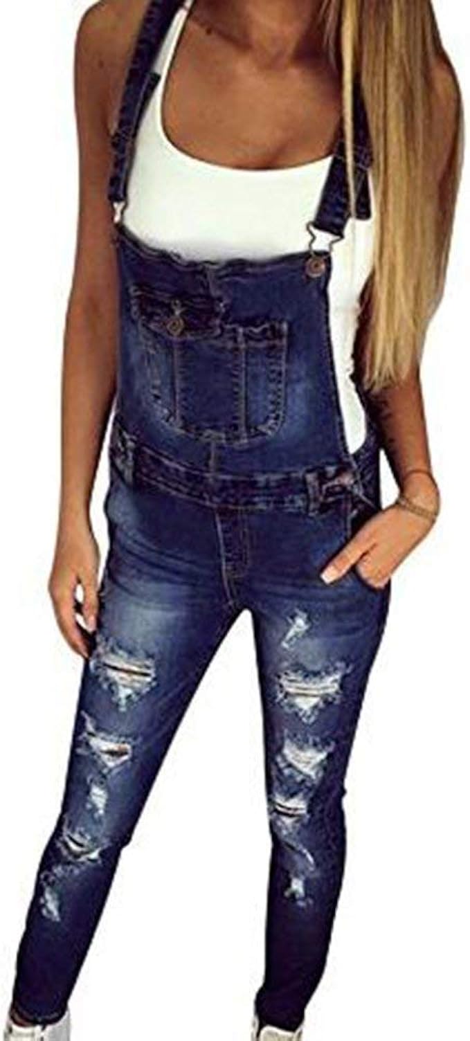 Targogo Peto Jeans Mujer Elásticos Skinny Straps Ajustable Festival ...