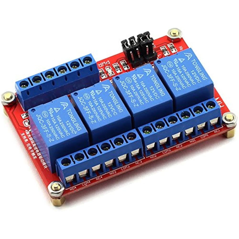 12V 4 Channel High/Low Level Trigger With Optical Isolation Relay ...