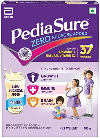 Pediasure Zero Sucrose 400g, Vanilla, Scientifically Designed Nutrition ...