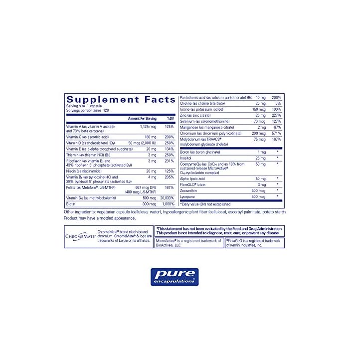 Pure Encapsulations O.N.E. Multivitamin | Once Daily Multivitamin with Antioxidant Complex ...