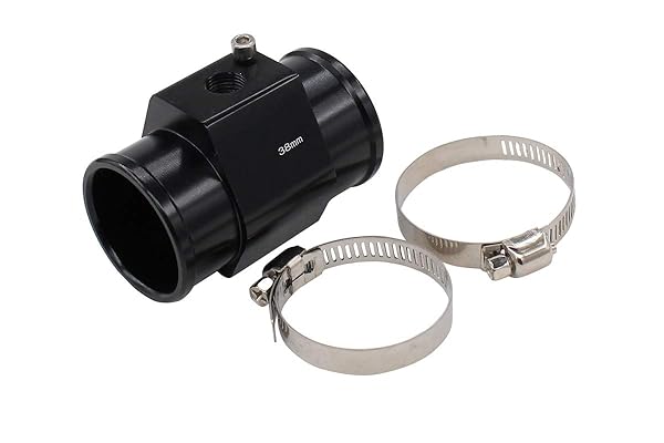 XtremeAmazing Black Aluminum Water Temp Meter Temperature Joint Pipe ...