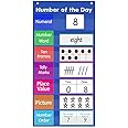 Amazon.com: Mewise Number of The Day Pocket Chart,Math Number of The ...