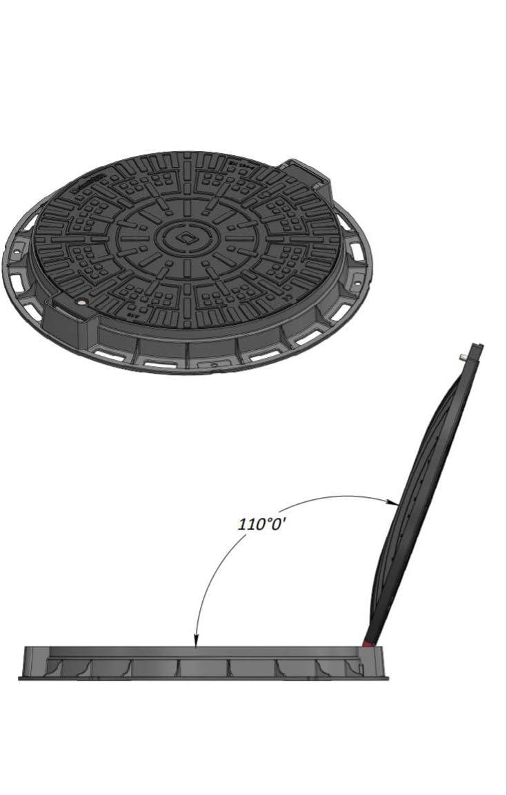 Schachtdeckel Kanaldeckel DN600 Schachtabdeckung Kontrollschacht Gully ...
