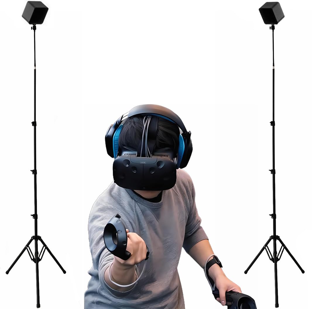 Collapsible VR Tripod Stand Compatible Portable VR Base Station Stand ...