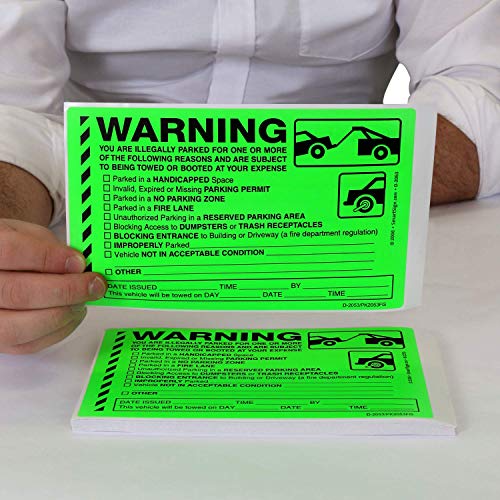SmartSign You are Illegally Parked Parking Violation Stickers, 5 x 8 ...