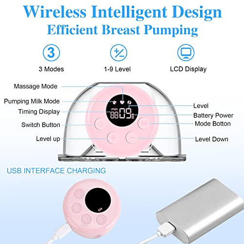 Wearable Electric Breast Pump, Hands Free Breast Pump, Wireless Portable Breastfeeding Breast ...