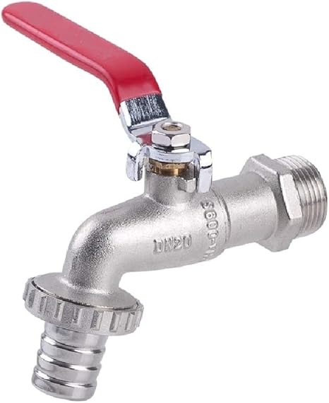 3/4" GARDEN BIB MINI TAP WATER LEVER TYPE VALVE RED HANDLE: Amazon.co ...