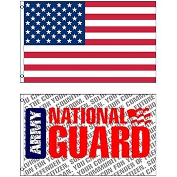 Amazon.com : US Army National Guard Flag Military Banner United States ...