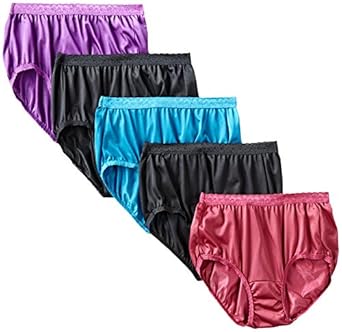 Hanes Women's Nylon Brief Panty, Assorted (Pack of 5) at Amazon Women’s ...