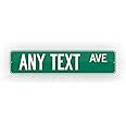 Amazon.com: SignsAndTagsOnline Custom 4"x18" Green Street Sign ...