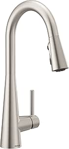 Amazon.com: Moen 7864SRS Sleek One Handle High Arc Pulldown Modern Kitchen Faucet Featuring ...
