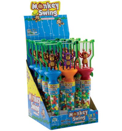 Amazon.com : Kidsmania Candy Filled Wacky Monkeys 12 Count Box ...