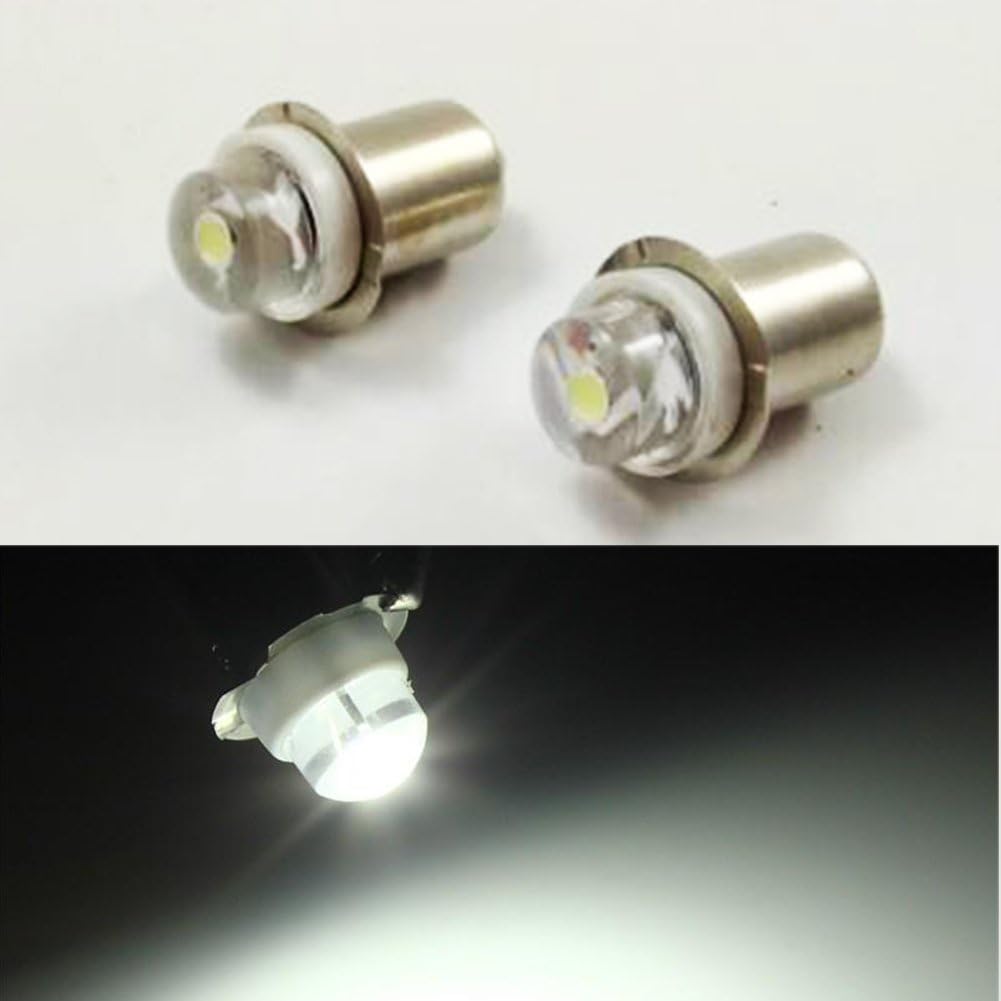 3x P13.5S 3V 4.5V 6V 0.5W 0.75W 6000k White LED Light Bulb Torch ...