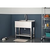TRINITY THAPBK-0323 Stainless Steel Freestanding Single Bowl Utility ...