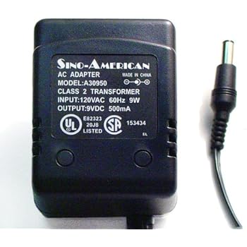 Amazon.com: 9V AC/DC Power Supply Adapter 500ma (0.5 amps) 5.5 mm2.1 mm ...