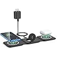 Amazon.com: Wireless Charger 3 in 1,RTOPS Magnetic Travel Wireless Charging Station Multiple ...