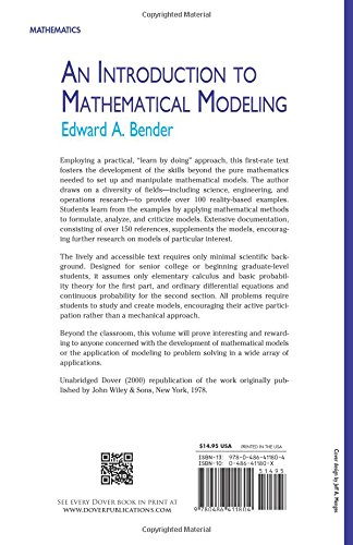 An Introduction To Mathematical Modeling Dover Books On Computer Science Pricepulse