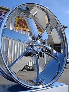 Amazon.com: 24" Inch U2 55 Chrome Wheel - Single Wheel : Automotive