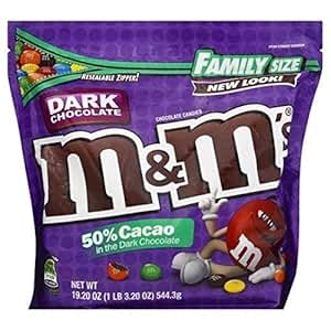 Amazon.com : M&M CHOCOLATE CANDY DARK CHOCOLATE 19.2 OZ : Grocery ...