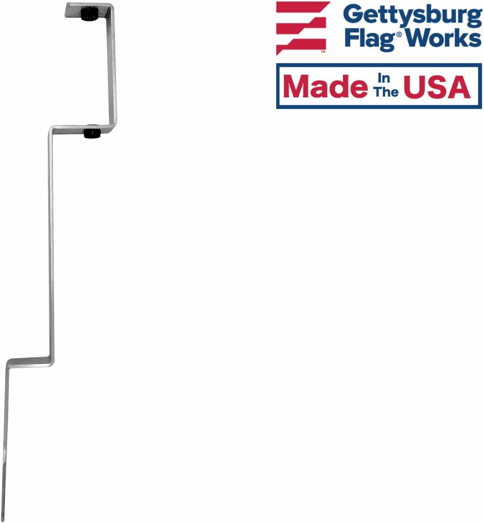 Amazon.com : 20" Aluminum Flag Staff Spike Holder, Cemetery Memorial ...