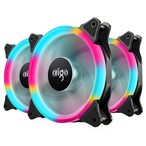 aigo Aurora Colorful LED Ring Case Fan 120mm Quiet Philippines | Ubuy