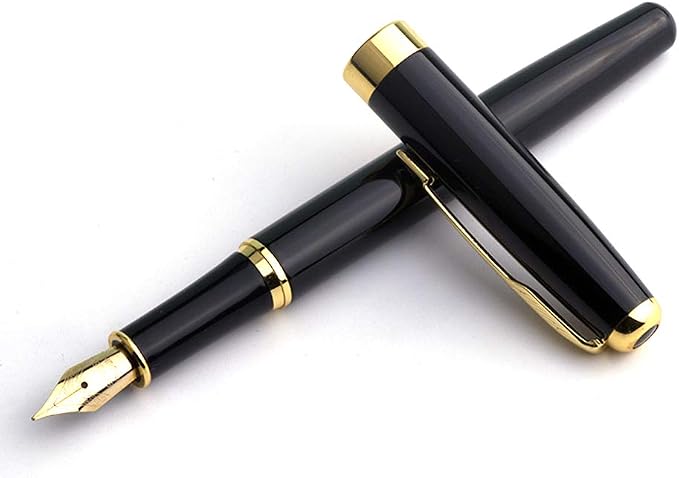 Penna stilografica con pennino – nero/rosso – scrittura liscia ed ...