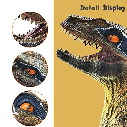 Dinosaur Hand Puppet Rubber Dino Raptor Head Toy Party Dinosaur Hand