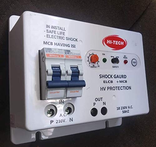 HI-TECH Single Phase 2 Pole 32AMP ELCB + RCCB + ISI Marked MCB 32 A ...