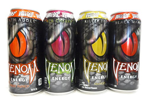 Buy Venom Energy Drink Four Flavor Bundle of Twelve 16 Oz Cans: 3 Cans ...