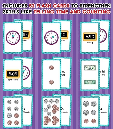 Carson Dellosa Telling Time Teaching Clocks for Kids Educational Bundle ...