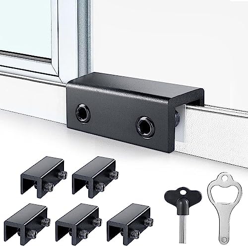 Xspring Sliding Window Locks with Key, 6 Sets Sliding Door Lock for ...