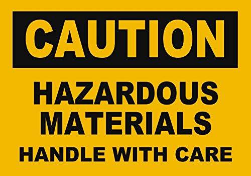 BuildASign Caution Hazardous Materials Handle with Care Safety Sign- 7 ...