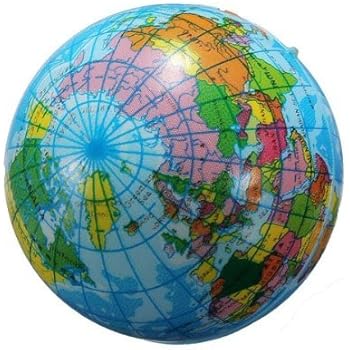 Amazon.com: Inflatable Globe Blow Up Globe World Map Atlas Ball Earth ...