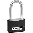 Master Lock 141DLF Solid Brass Padlock, Black Cover, 1-9/16-Inch, 1-1/2 ...