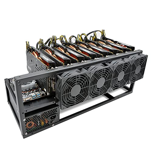 GTYORUS 8 GPU Mining Rig Frame Case - Complete Mining Rig System for Cryptocurrency Ethereum ...