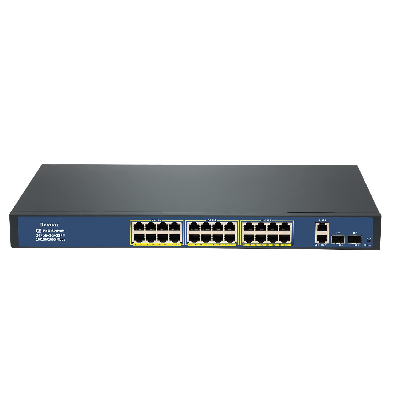 Mua Davuaz Gigabit PoE Switch with 24 POE+ Port, 2 Gigabit Uplink Port ...