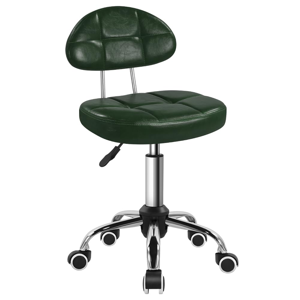 BFTOU Square Minimalist Swivel Stool with Wheel for Work SPA Shop ...
