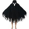 Amazon.com: YUTCOTC Unisex Crow Costume Hooded Cape Crow Cosplay Hooded ...