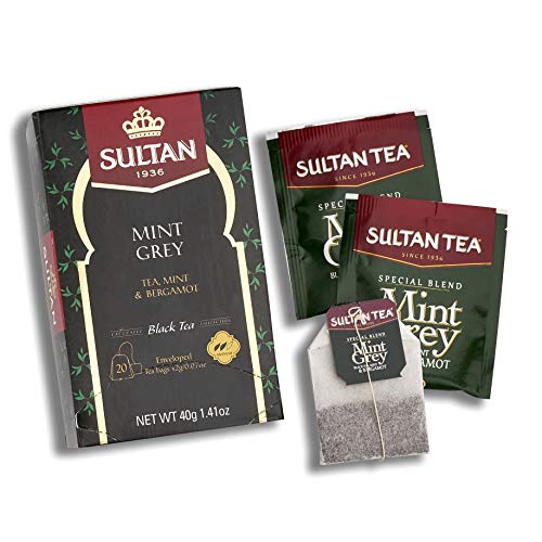 SULTAN TEA Mint Grey, Moroccan Mint Tea & Bergamont Herbal Black Teas ...