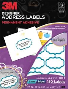 Amazon.com : 3M Designer Address Labels for Laser/Inkjet Printers ...