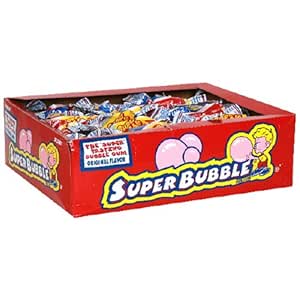 Amazon.com : Super Bubble Gum, Original Flavor, 180-Count Boxes (Pack ...