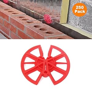 250 x Insulation Retaining Discs Cavity Wall Tie 80mm Clips / Celotex ...