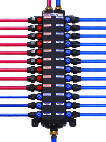 Viega 36183 1/2-Inch PureFlow Zero Lead Compression Manabloc With 18 ...