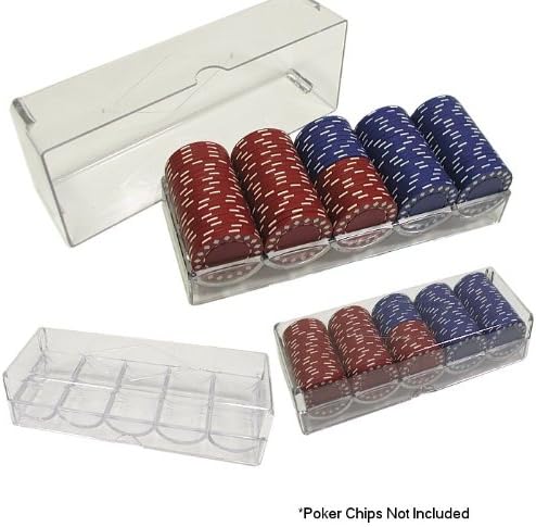 Amazon.com : Clear Acrylic Chip Tray & Cover : Poker Chip Racks ...