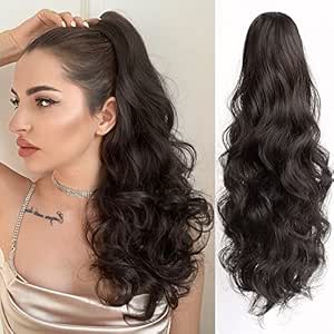 Amazon.com : Fake Ponytail,StrRid Ponytail Extension 20"Wavy Hair ...