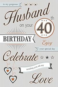 40th Birthday Card for a Husband: Amazon.co.uk: Office Products